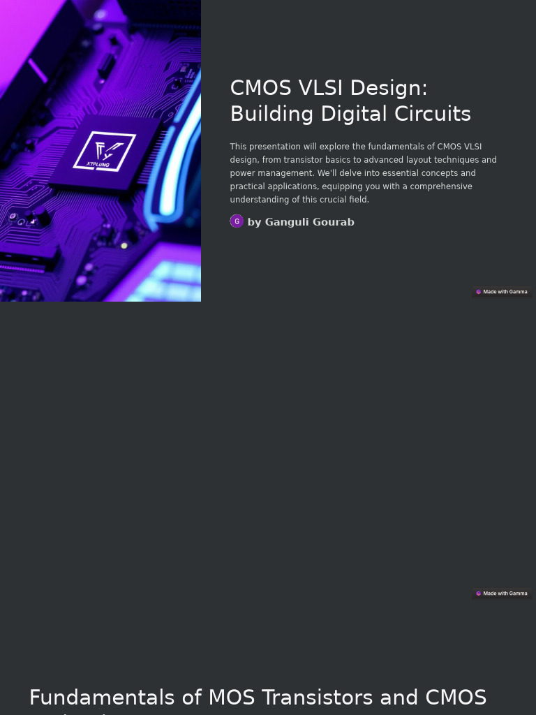 CMOS VLSI Design Building Digital Circuits | PDF | Cmos | Logic Gate