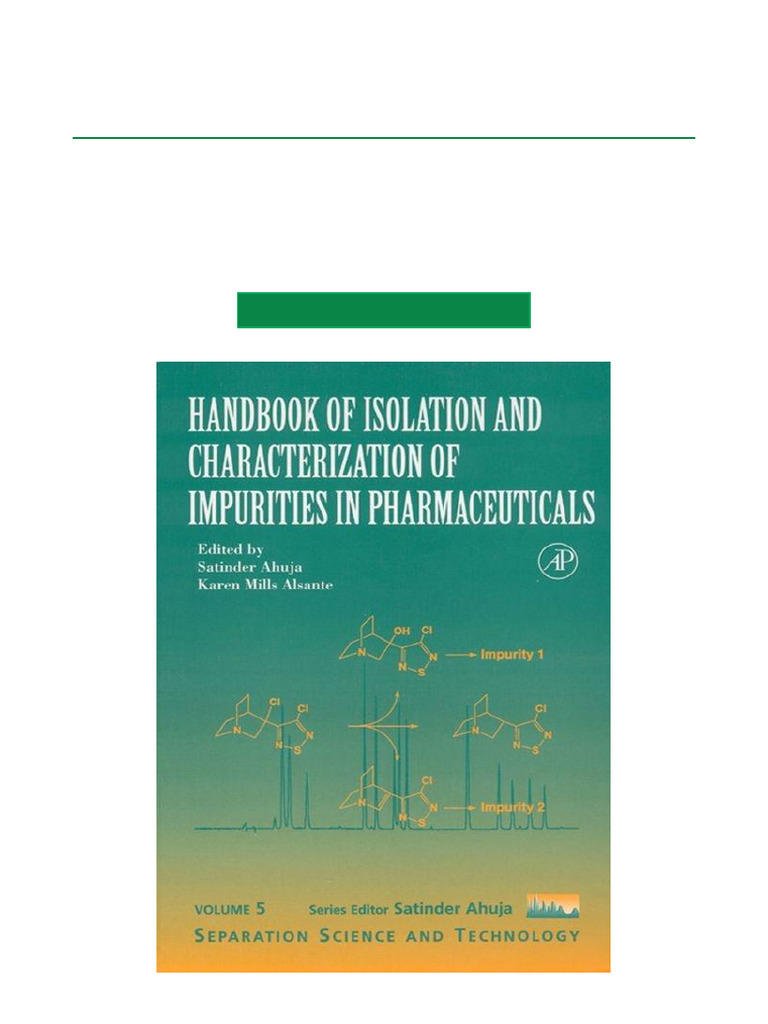 Claim Handbook of Isolation and Characterization of Impurities in ...