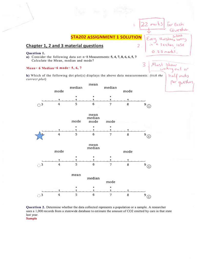 STA202 ASSIGNMENT Solution | PDF