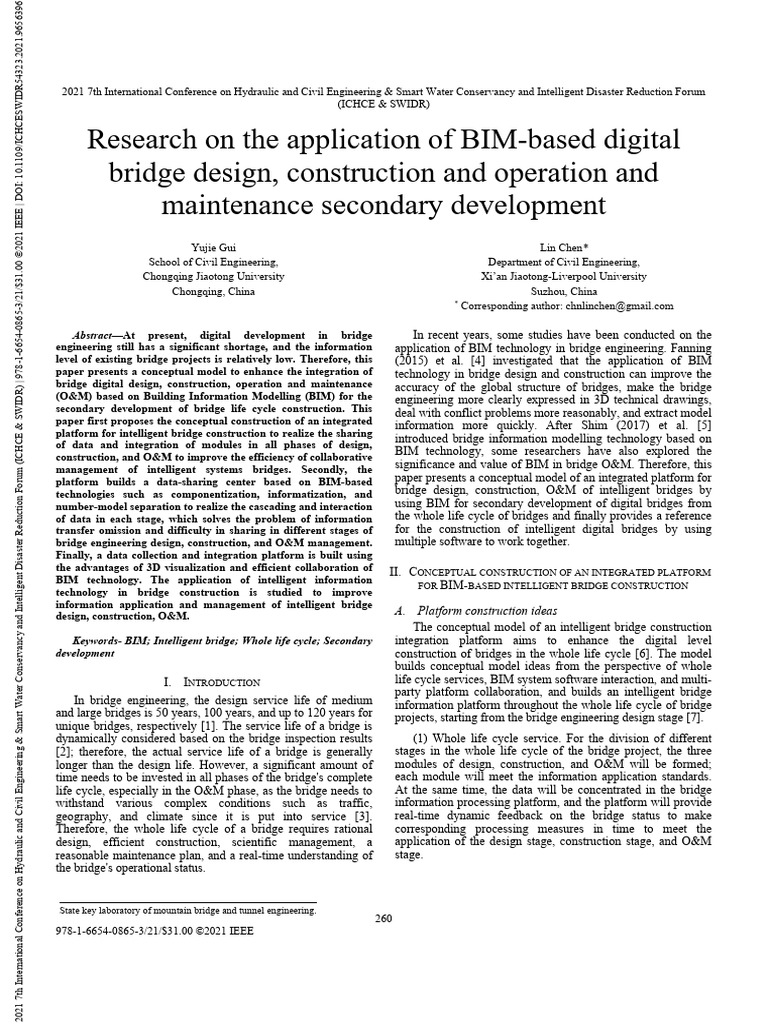 Research On The Application of BIM-based Digital Bridge Design ...