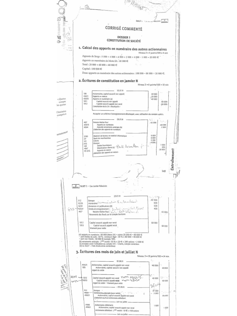 Comptabilité de Société Exo | PDF