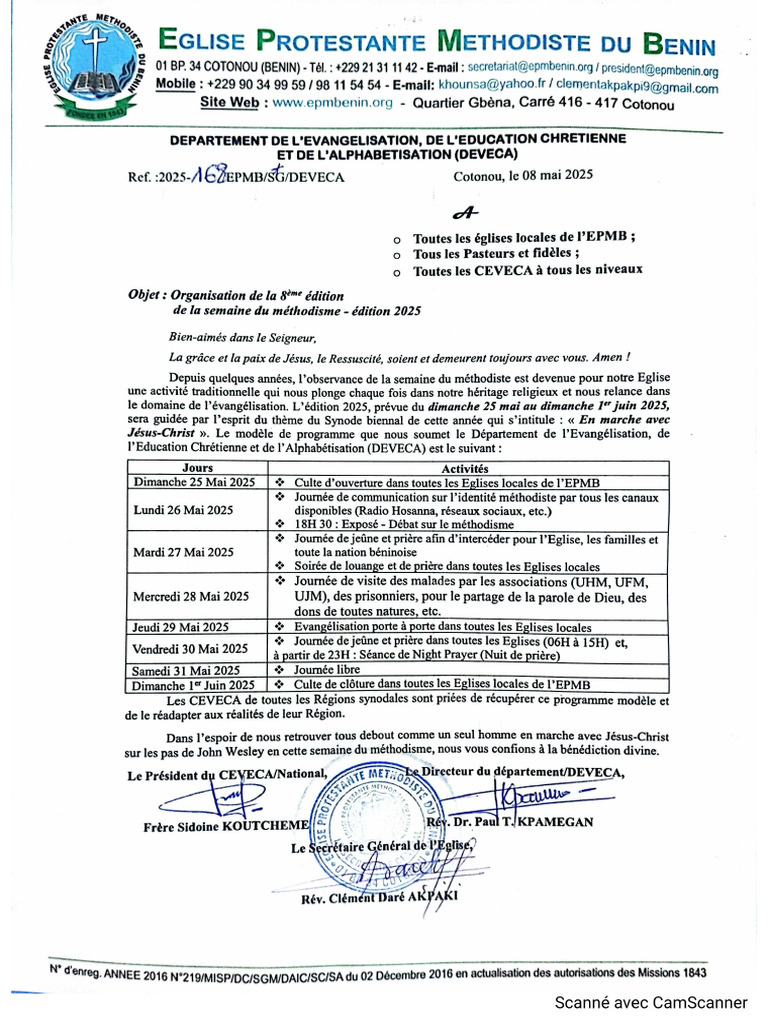 Semaine Du Méthodisme 2025 | PDF