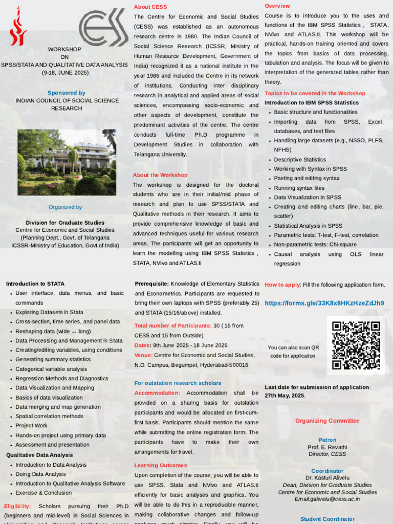 CESS Workshop on SPSS STATA and Qualitative Data Analysis | PDF | Spss | Statistics