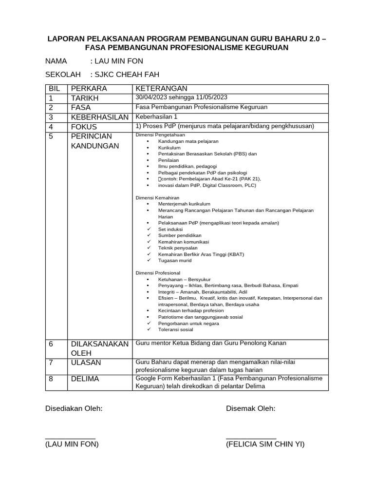 keberhasilan fasa 2 | PDF