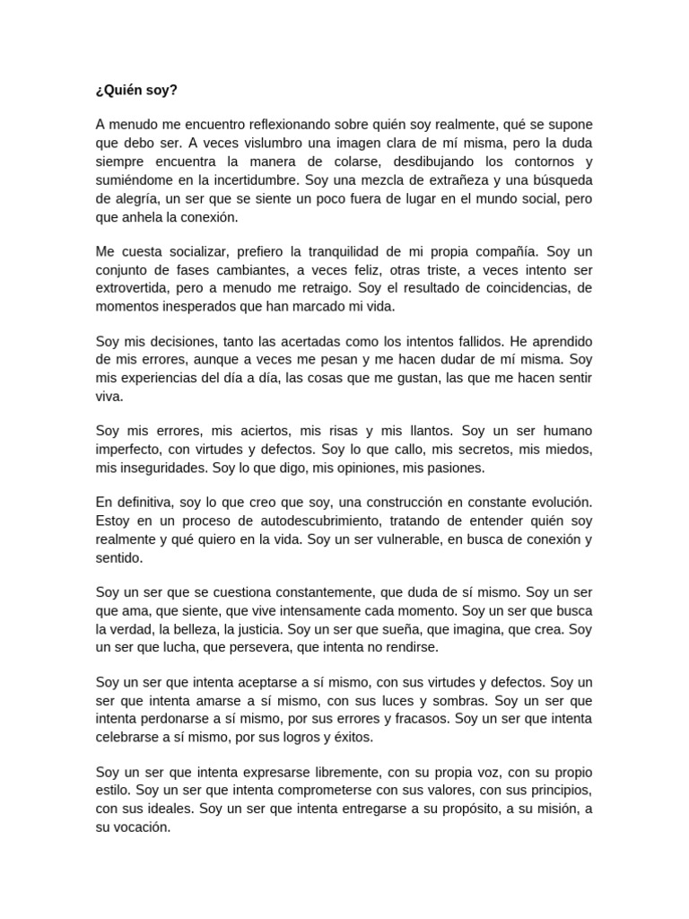 Quién Soy | PDF