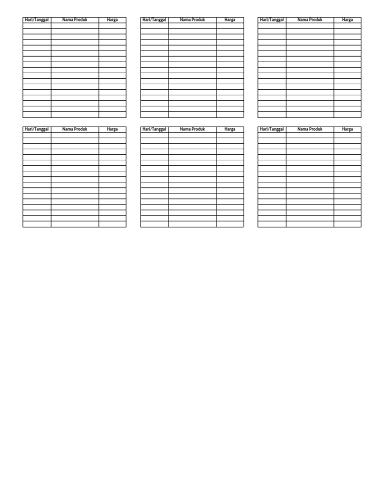 Daftar Poduk Live | PDF