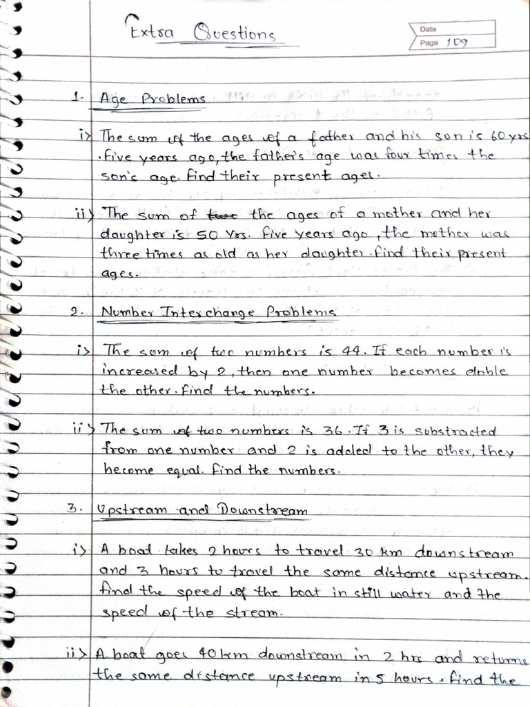 Pair of Linear Equation in One Variable | PDF