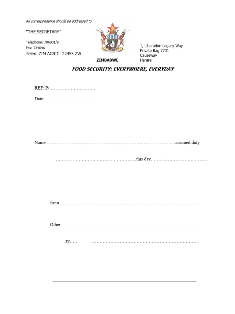 Notice of Assumption of Duty Form | PDF