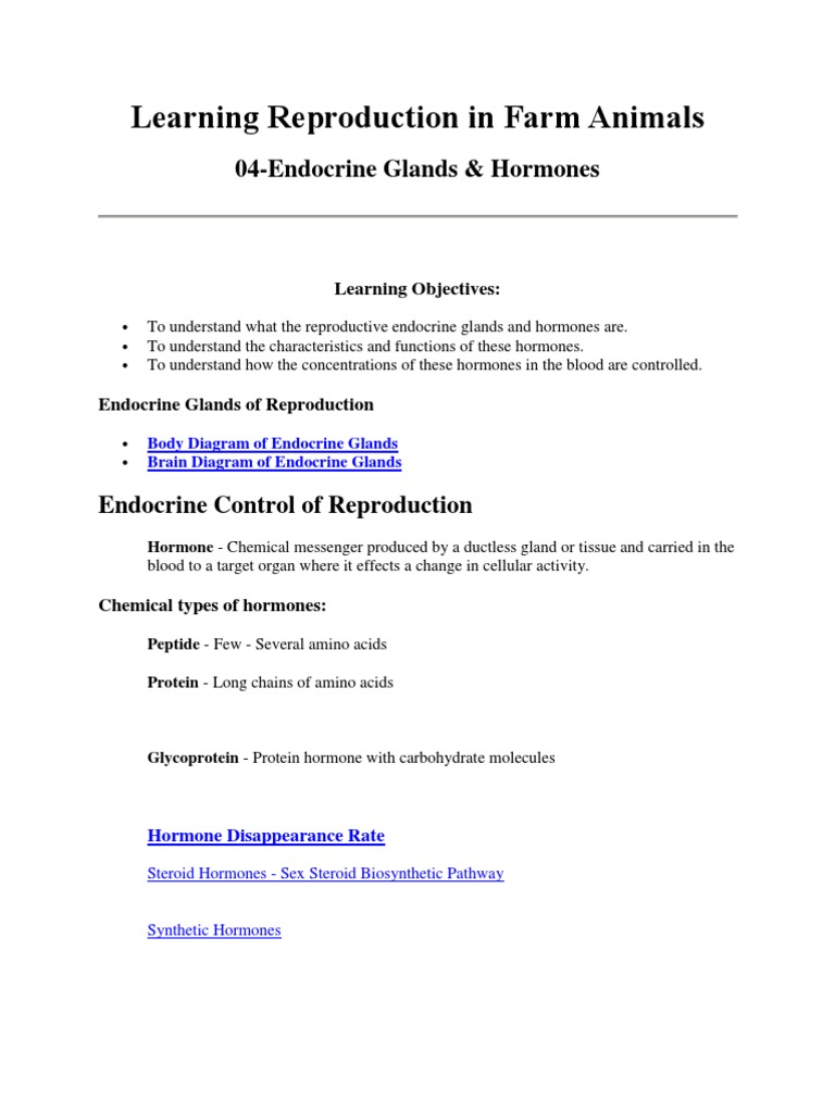 Learning Reproduction in Farm Animals | PDF | Gonadotropin ...