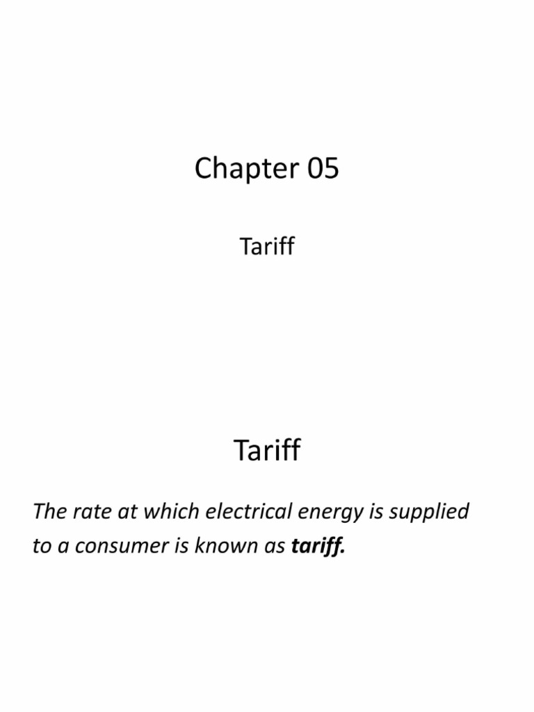 Tariff | PDF