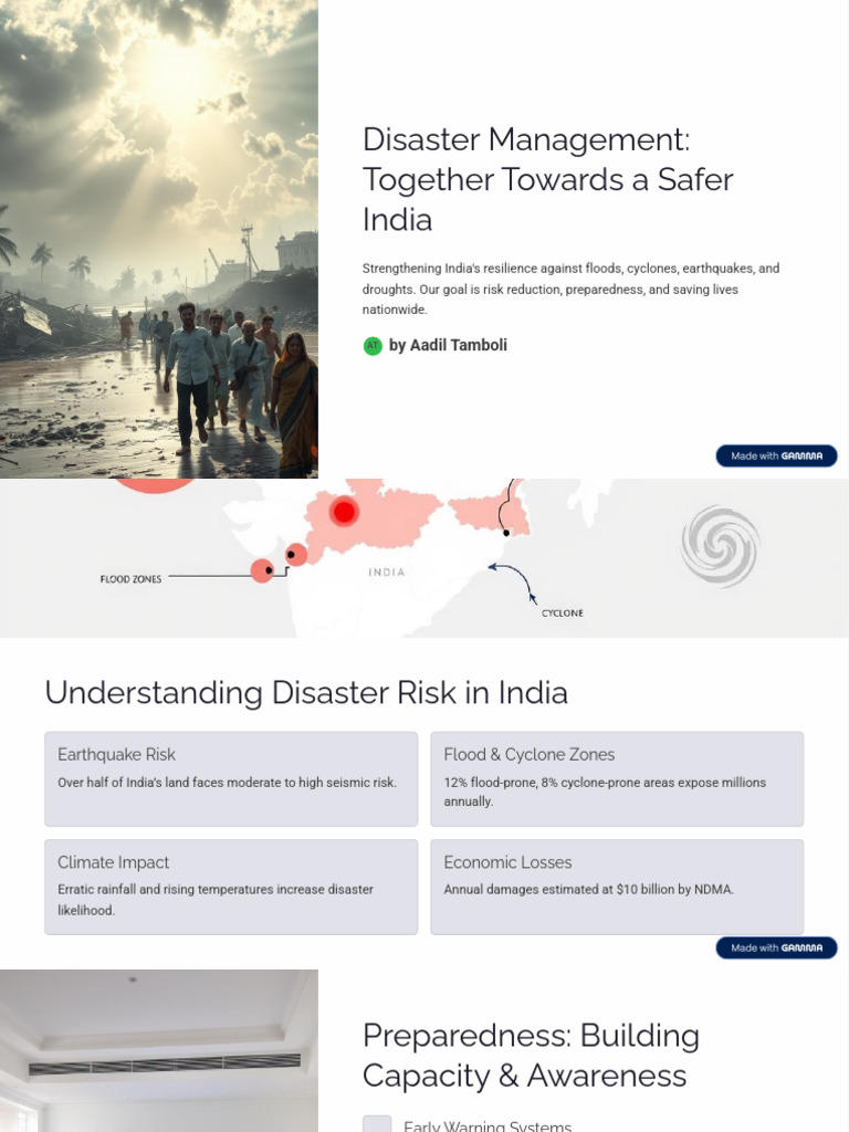 Disaster Management for Safer India | PDF | Emergency Management | Risk