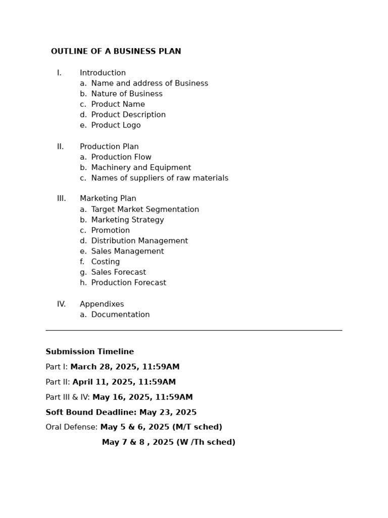 ENTRTH Business-Plan Outline | PDF