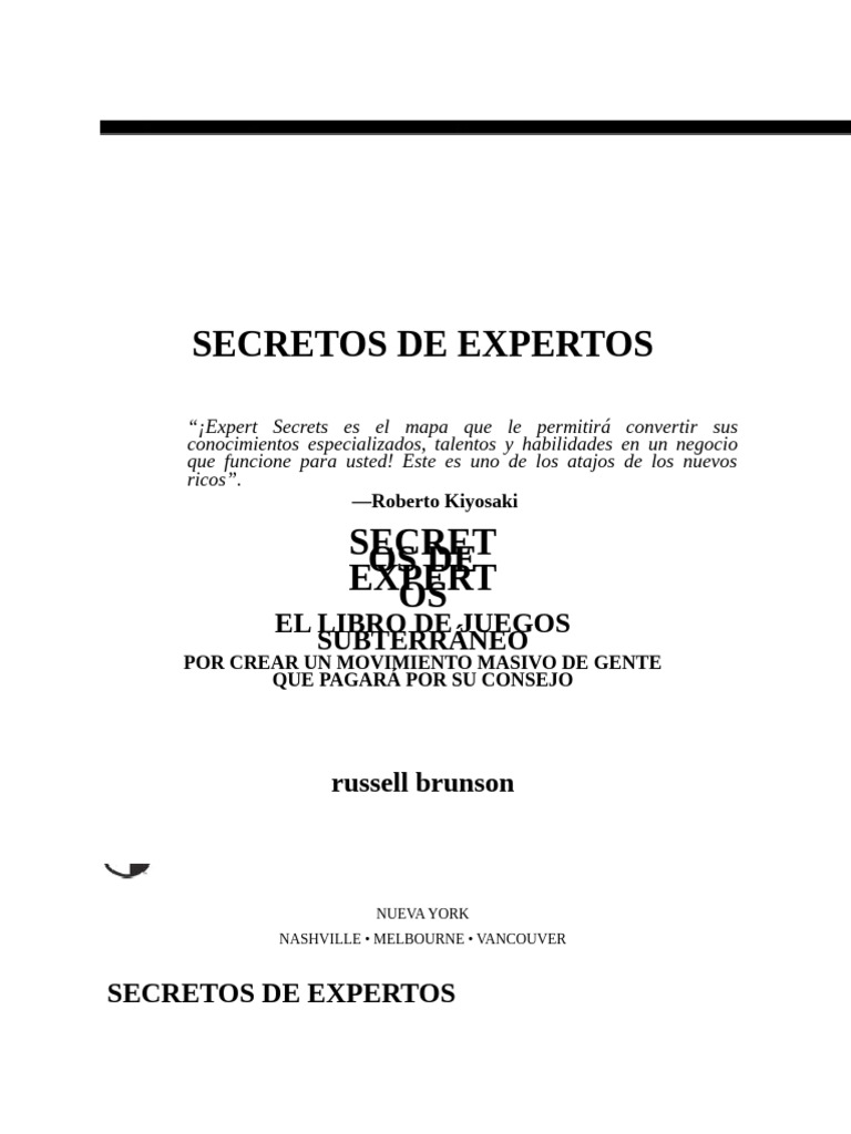 Expert Secrets | PDF | Software como servicio