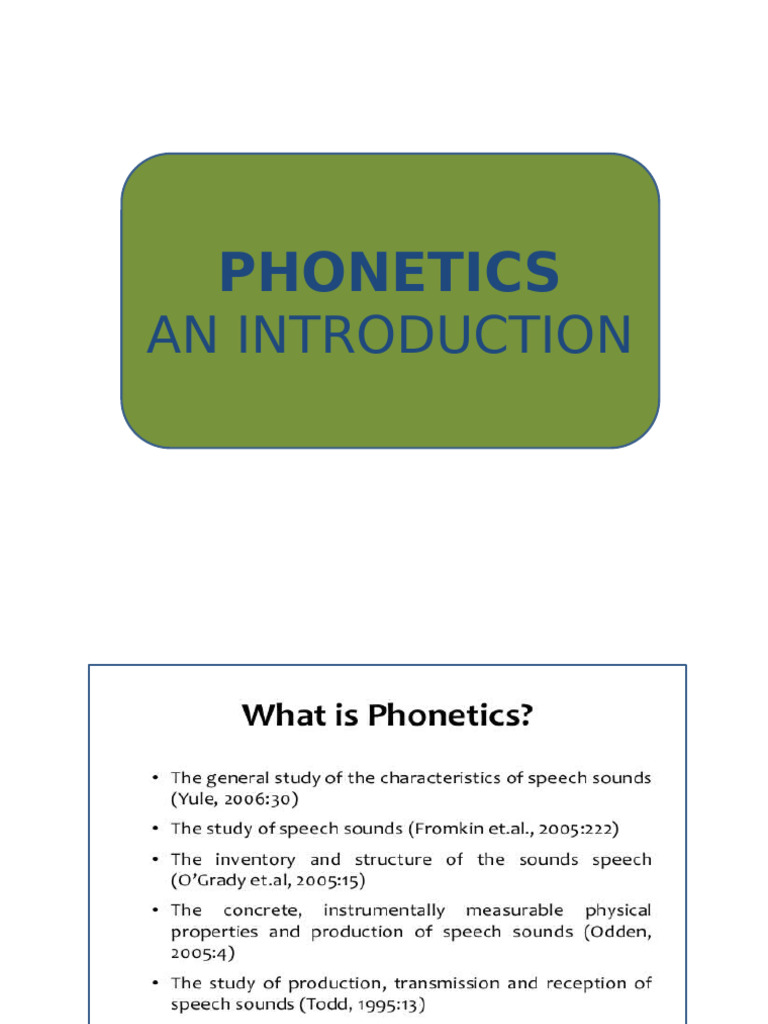 Phonetics | PDF