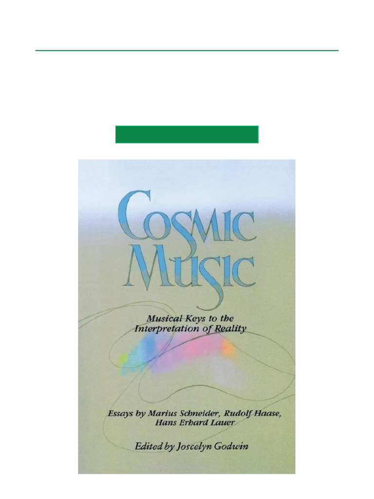 Reader's Pick Cosmic Music Musical Keys to the Interpretation of ...