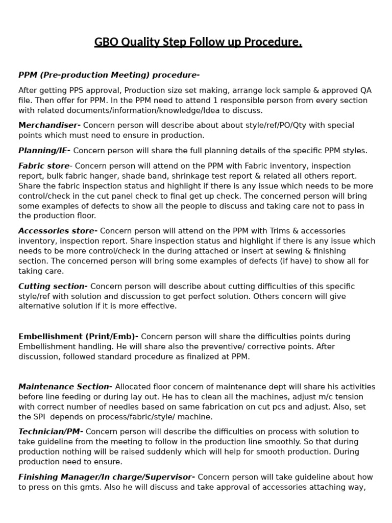 Pre-Production Meeting Procedure Guide | PDF