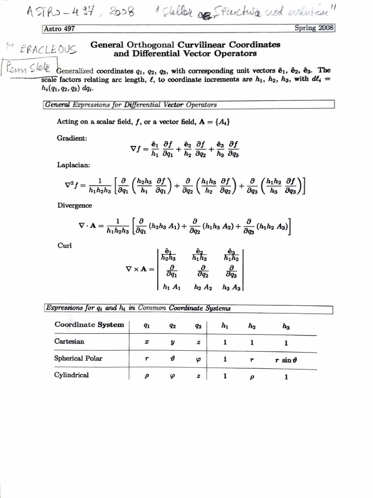 Coordgeneralizz | PDF | Euclidean Vector | Differential Geometry