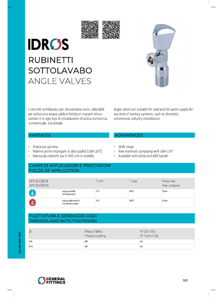 General Fittings - Angle Valves | PDF