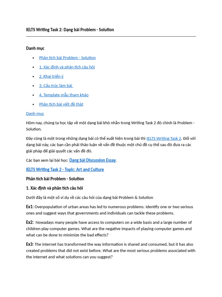 IELTS Writing Task 2 Solution and Problem | PDF