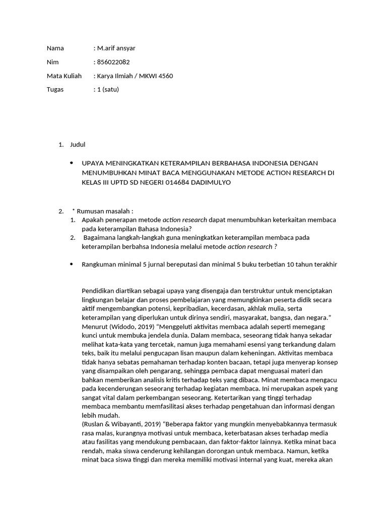 Karil Baru Arif | PDF