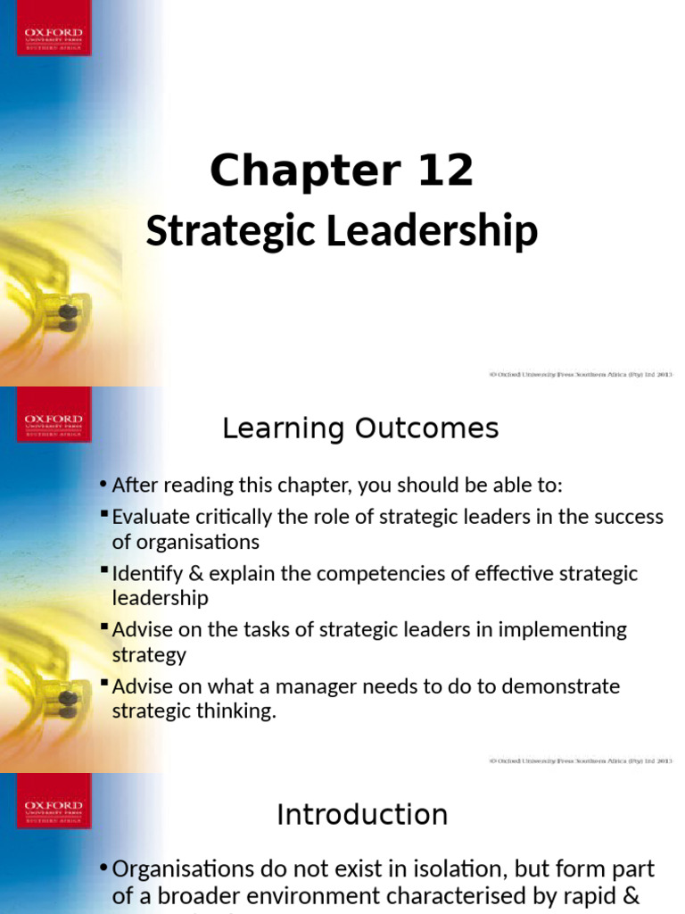 Strategic Management 3e - Chapter 2 | PDF | Leadership | Strategic ...