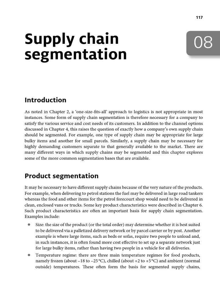 Supply Chain Segmentation Strategies | PDF | Supply Chain | Logistics