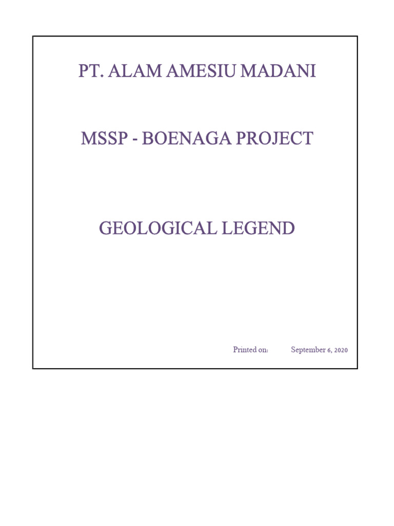 AAM SOP Core Logging Legend | PDF | Weathering | Rock (Geology)