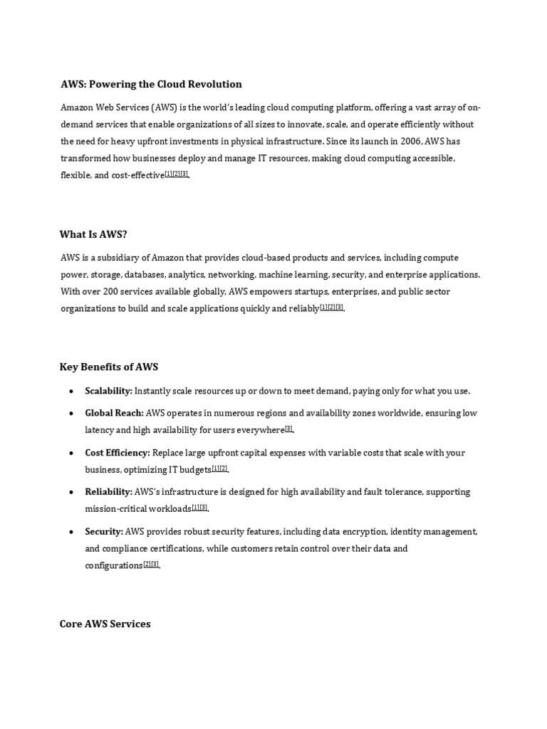 AWS - Powering The Cloud Revolution | PDF | Amazon Web Services | Cloud Computing
