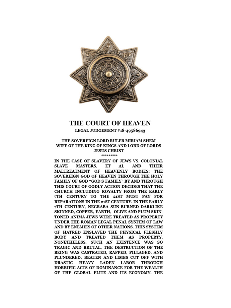 Legal Judgement #18-49586943 Reparations | PDF | Crusades | Earl