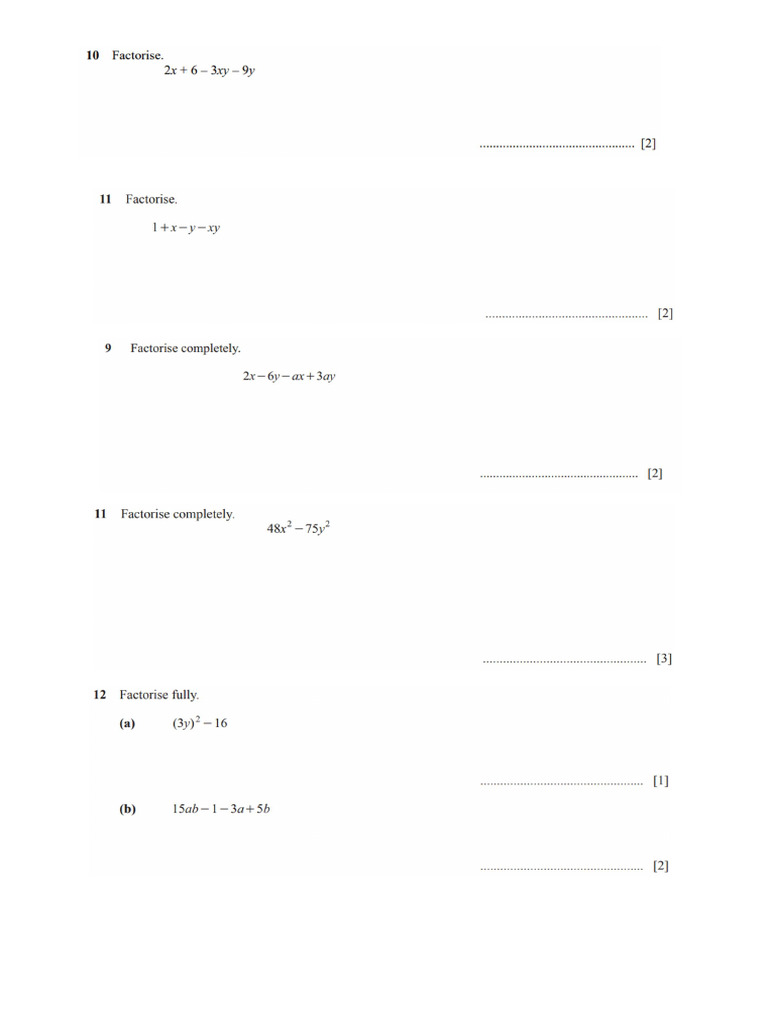 Factorising and Solving Quadratics | PDF