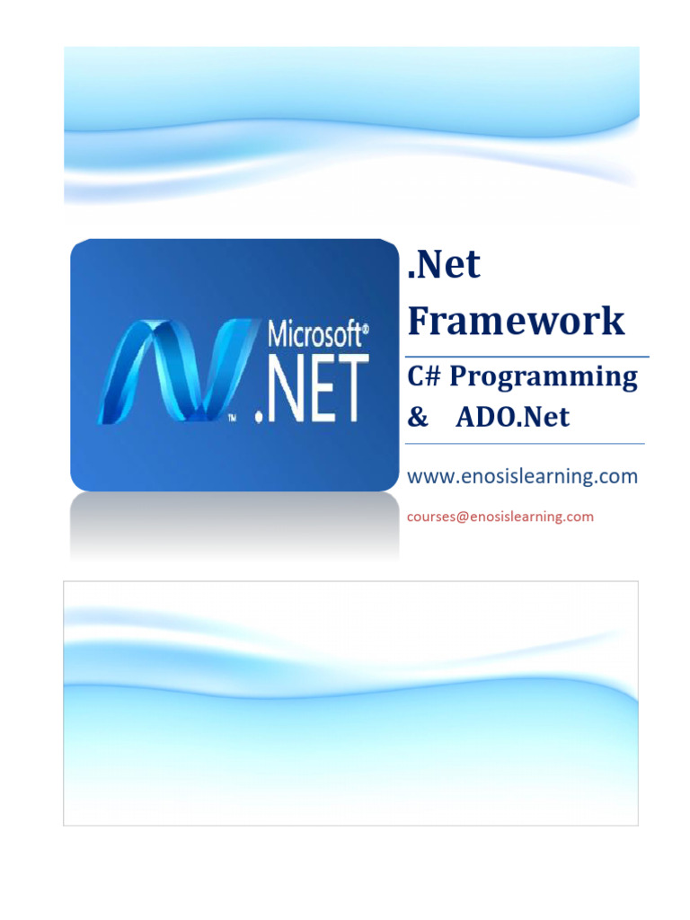 0. C# ADO.net Notes Final Prints | PDF | Method (Computer Programming ...