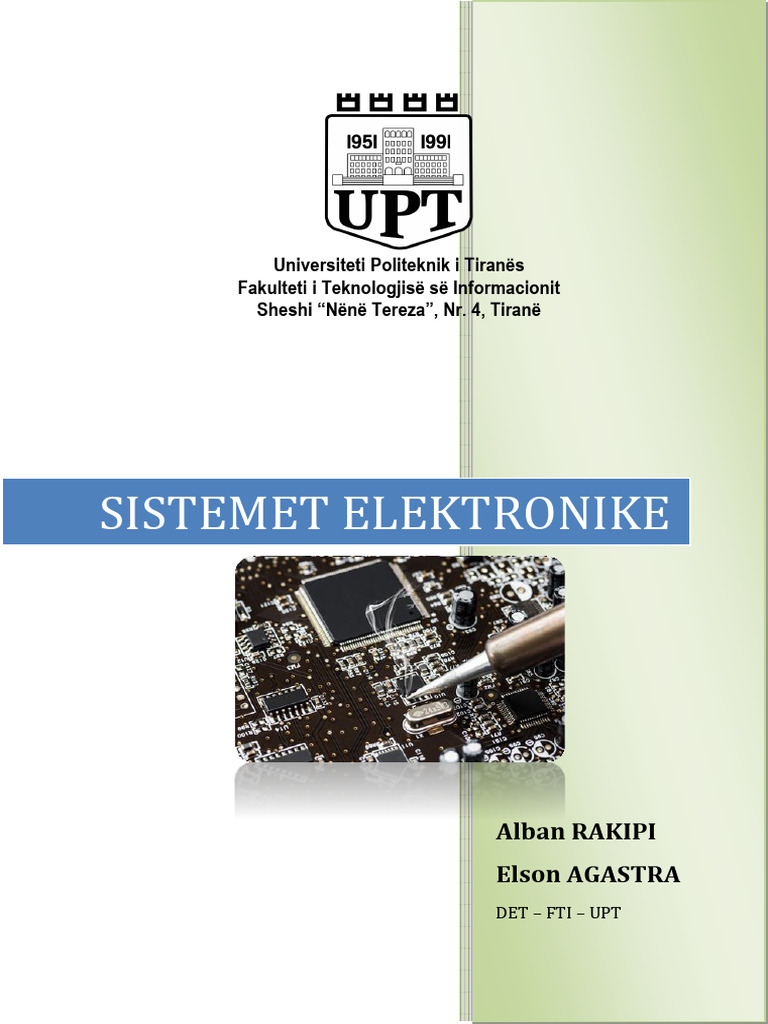 Sistemet Elektronike - Konspekte Leksionesh 2020 | PDF