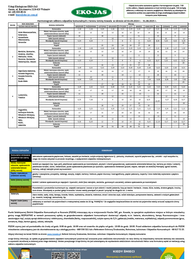 Harmonogram 2024 2025 | PDF