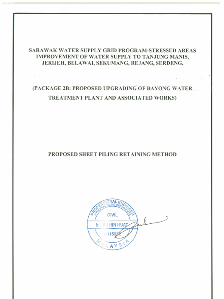 Sheet Pile Calculation Complete Set | PDF | Deep Foundation ...