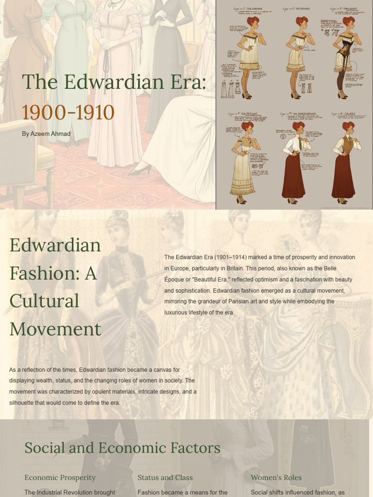 Edwardian Fashion: 1900-1910 Trends | PDF | Fashion | Aesthetics