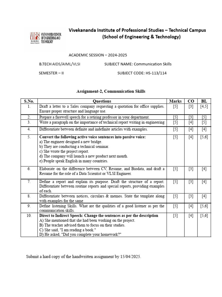 CS-2 Assignments Batch Jan - May 2025 | PDF