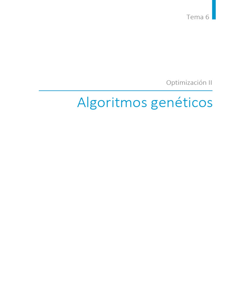 Introducción a Algoritmos Genéticos | PDF | Algoritmo genético | Algoritmos