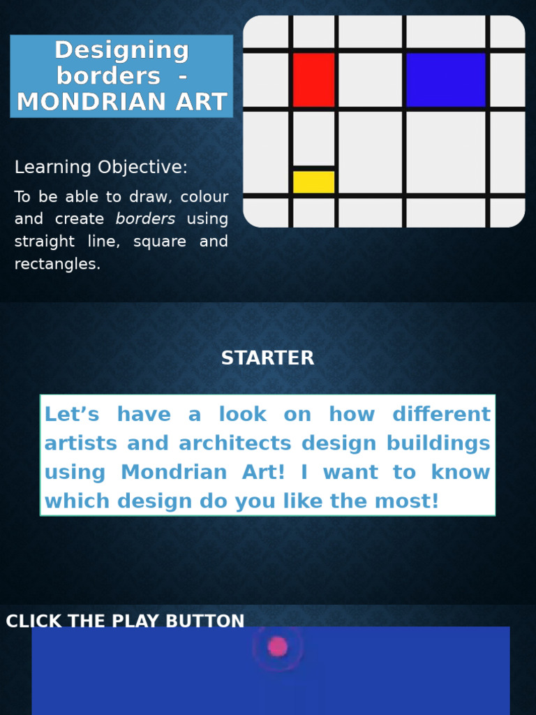 Week 4 MONDRIAN ART BORDER | PDF