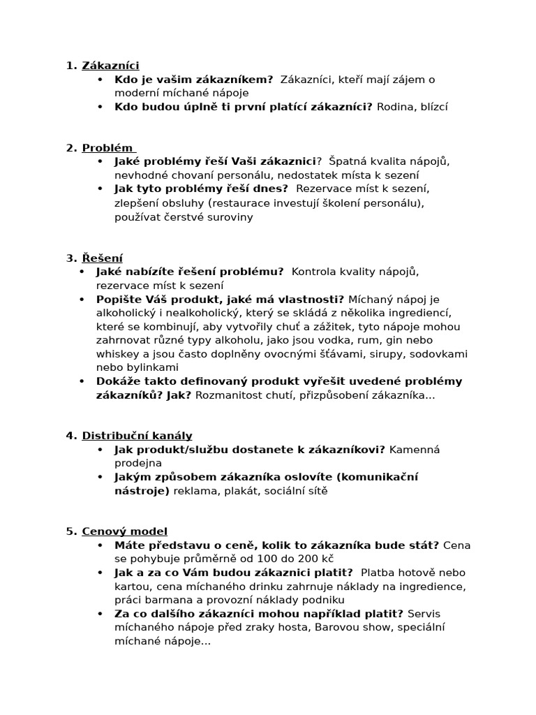 Podnikt. Zamer - 1 - Kopie | PDF