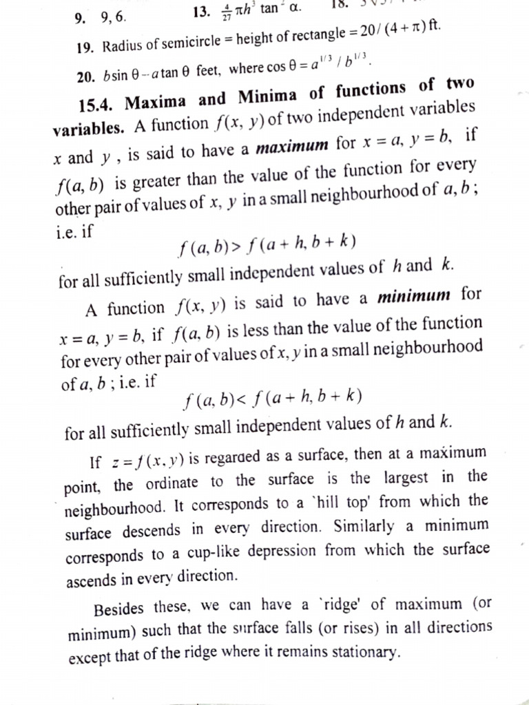 MTB 201 Maxima Minima | PDF | Calculus | Mathematics