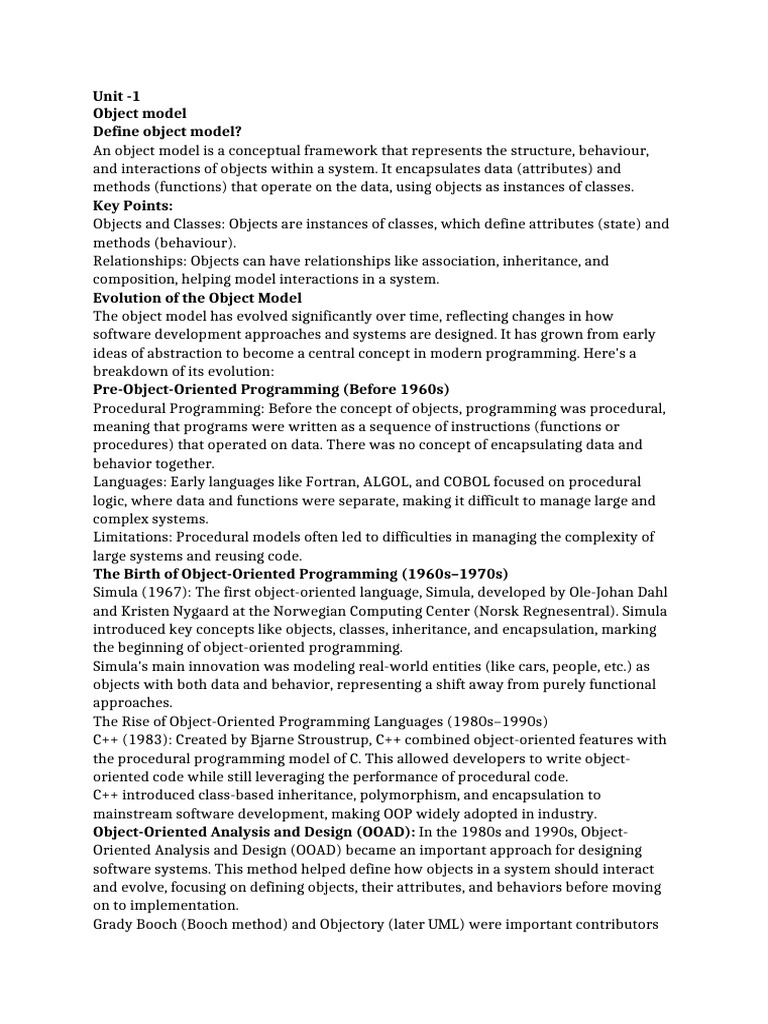 Object Oriented Analysis Design And C Pdf Object Oriented Programming Class Computer