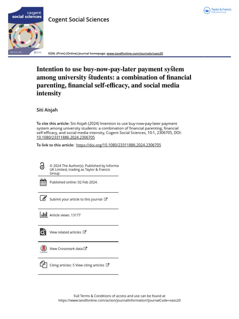 Intention To Use Buy-Now-Pay-Later Payment System Among University ...