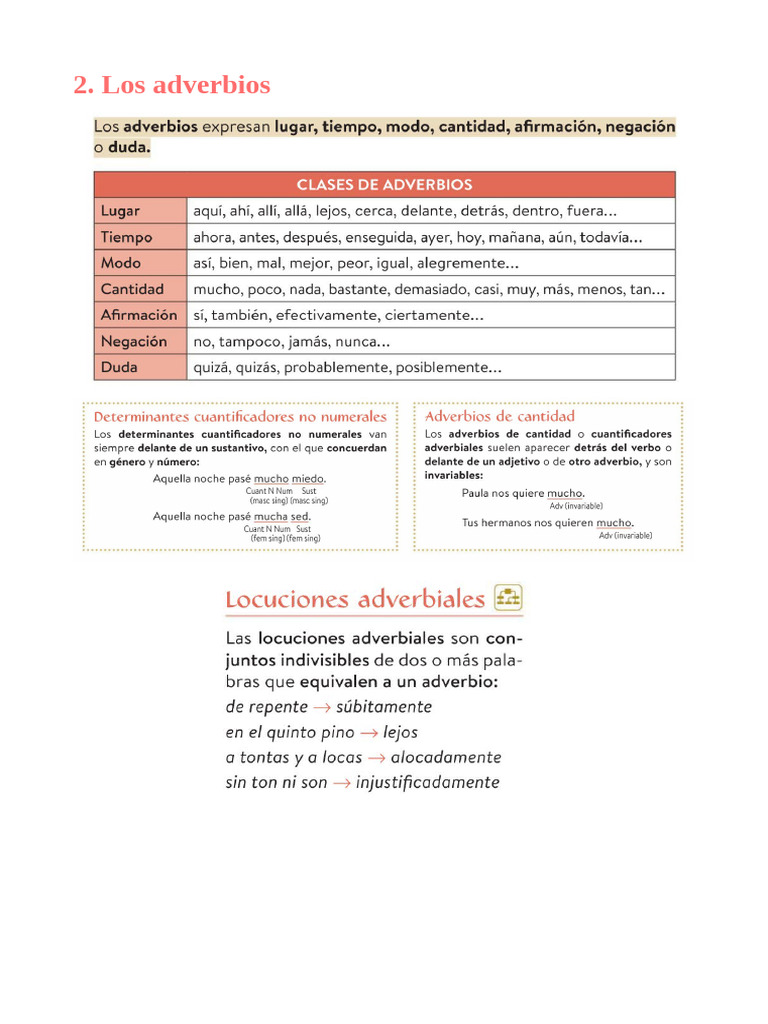 El Adverbio | PDF