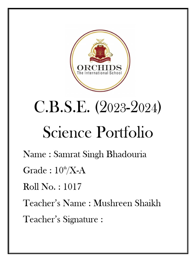 Science Portfolio | PDF