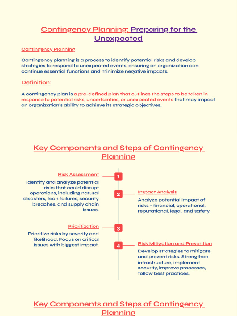 Contingency Planning for Organizations | PDF | Risk Management | Safety