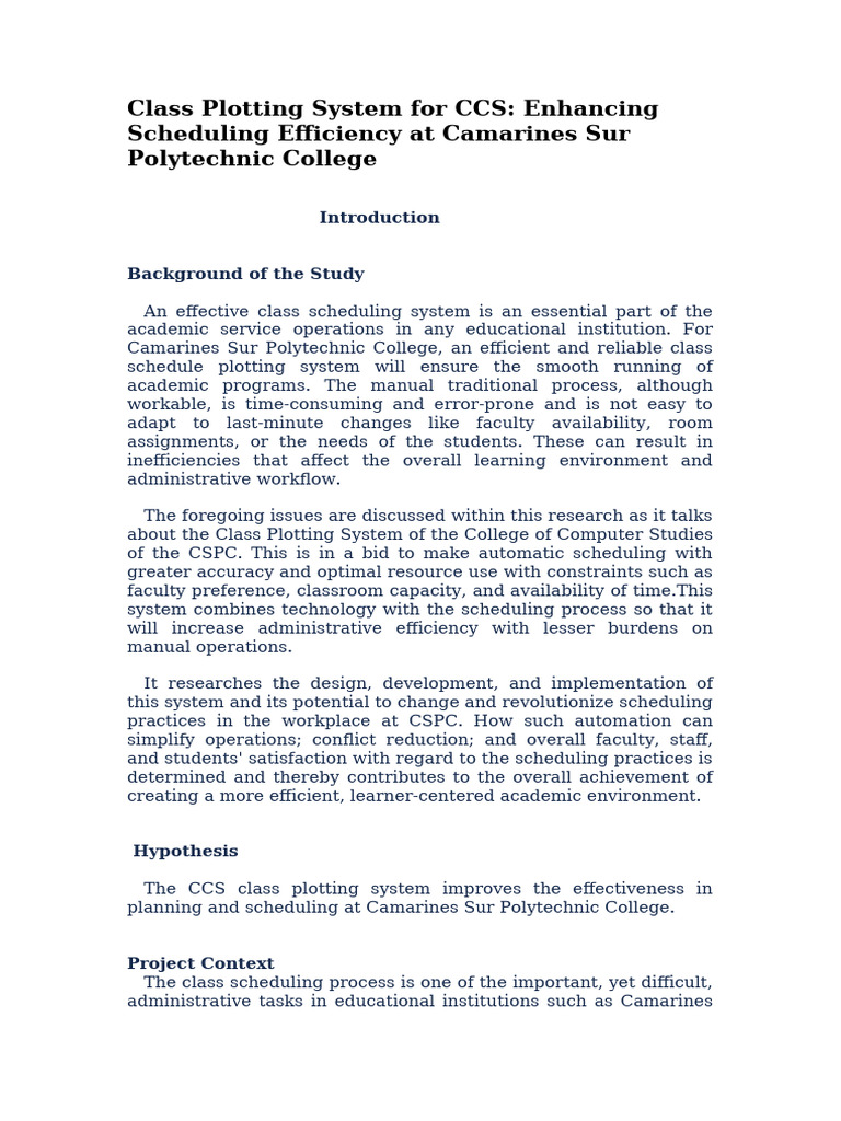 Class Plotting System For CCS.222 | PDF | Usability | Human–Computer ...