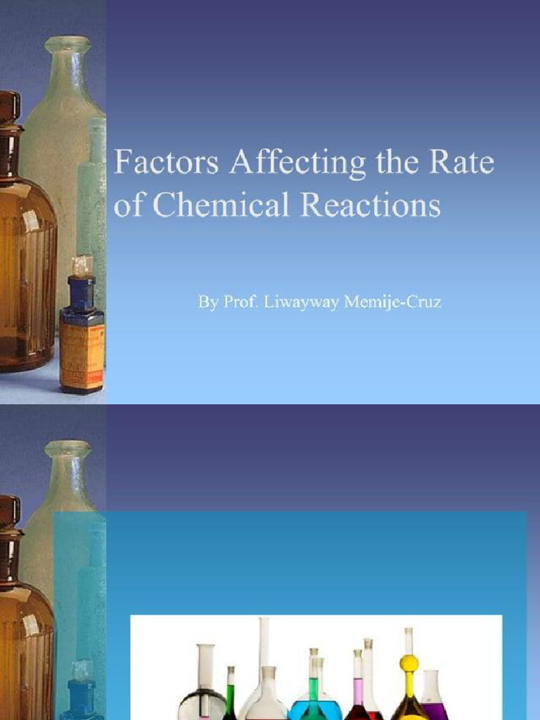 G10 Factors Affecting The Rate of Chemical Reactions | PDF