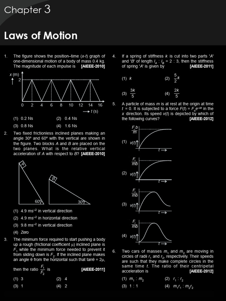 Laws of Motion | PDF | Force | Mechanics