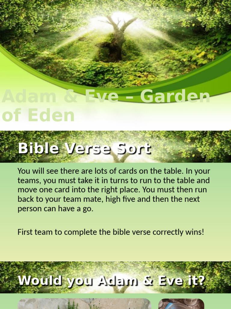 Adam & Eve – Garden of Eden | PDF