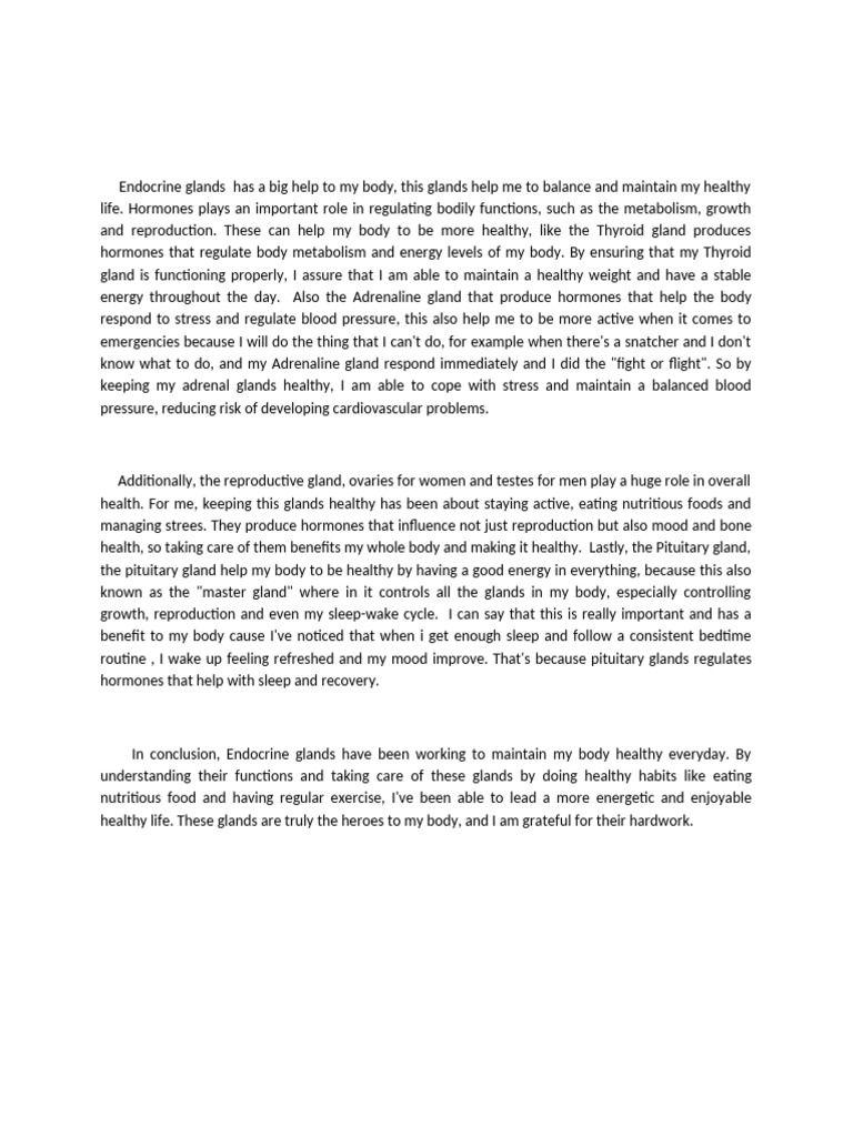 Performance Task in Science - 100202 | PDF | Stress (Biology) | Hormone